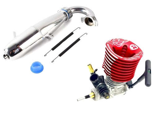 21methanol Engine W/Exhaust Muffler Pipe for 1/8 Nitro RC Car HPI HSP ...
