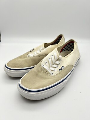 Vans Pop Cush Cream Skateboarding Shoes Size 10 | eBay