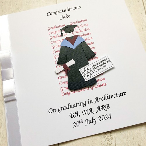 Personalised GRADUATION CARD Masters BSc BA Hons Dr. MA PHD MSc ...