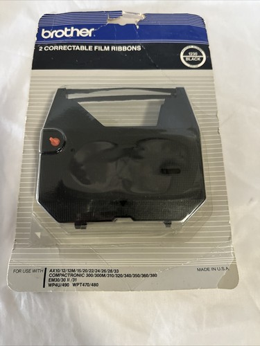 Brother 1230 Black Correctable Film Ribbon 2 Pack NEW | eBay