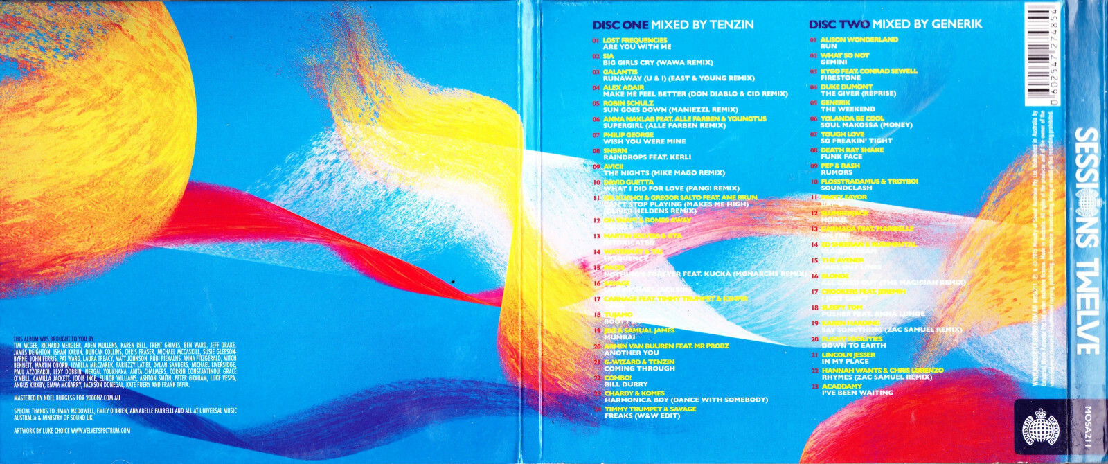 MINISTRY OF SOUND-SESSIONS TWELVE TENZIN & GENERIK (2 CD DIGIPAK) (2015 ...