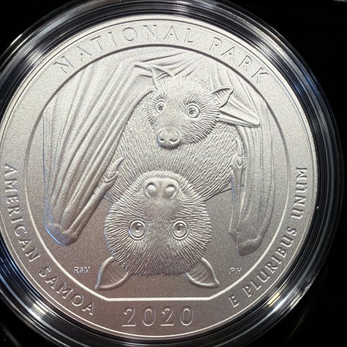 2020 5 oz Silver ATB National Park of American Samoa Coin W/Box & COA ...