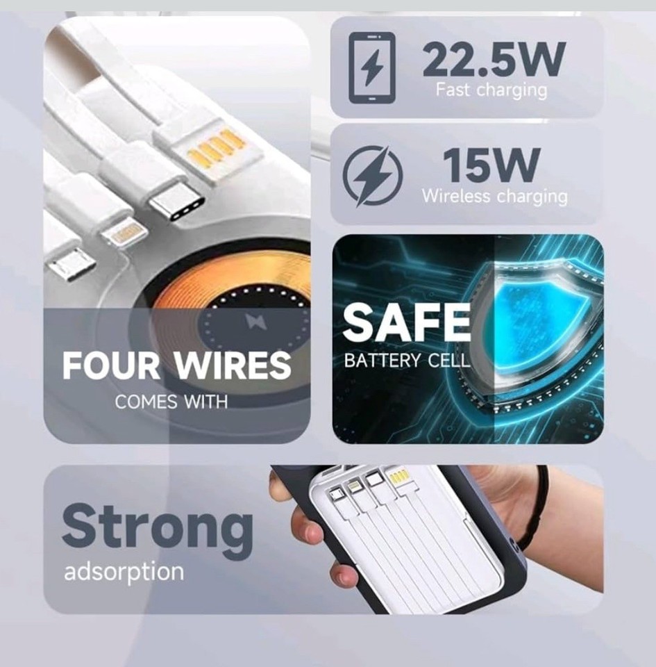 Generic Magnetic Power Bank 10000mah, Fast Charging, Portable Charger ...