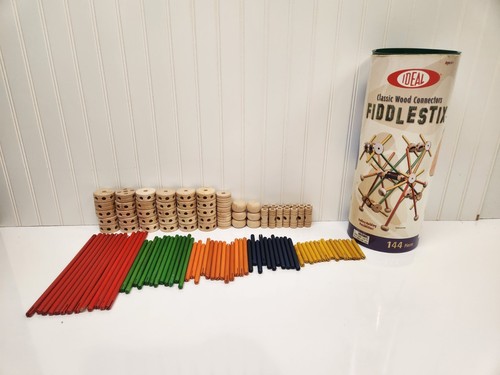 Vintage Fiddlestix Set By Ideal Wooden Connector Building Sticks | eBay