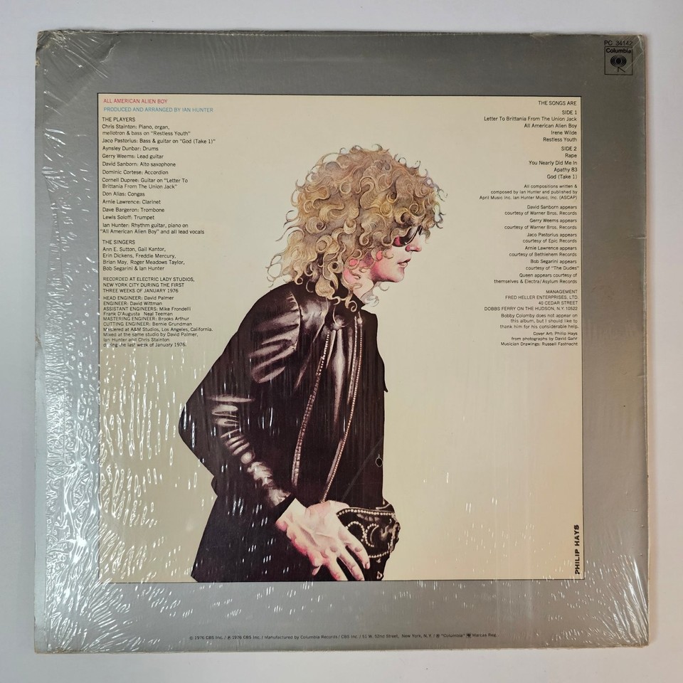 Ian Hunter - All-American Alien Boy 12" Record 1976 Columbia Rock 33 ...