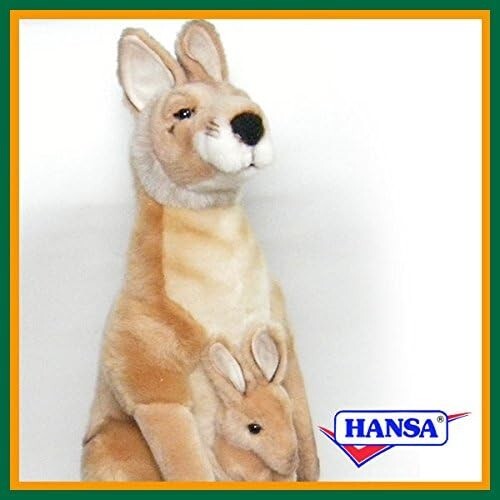 HANSA Red Kangaroo 3642 Mom and Baby Adorable and Lifelike Companion ...
