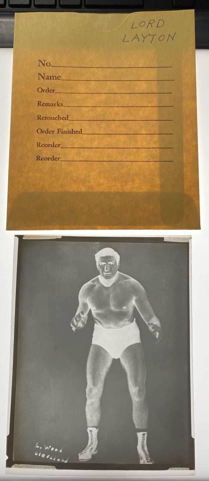 RARE Original Vintage 1960's Wrestling Negative LORD ATHOL LAYTON ...