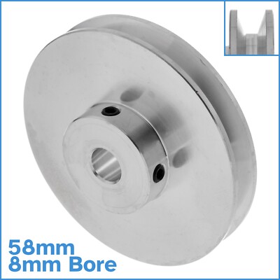 Aluminium Alloy 58mm V Groove Track Wheel 8mm Fixed Bore Diameter Motor ...