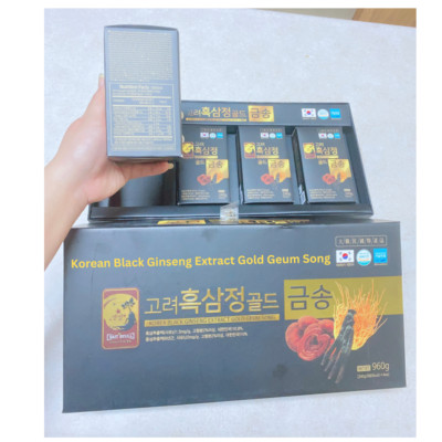 4 Bottles Korean 6 year Black Ginseng Extract Gold Geum Song 240g Exp ...