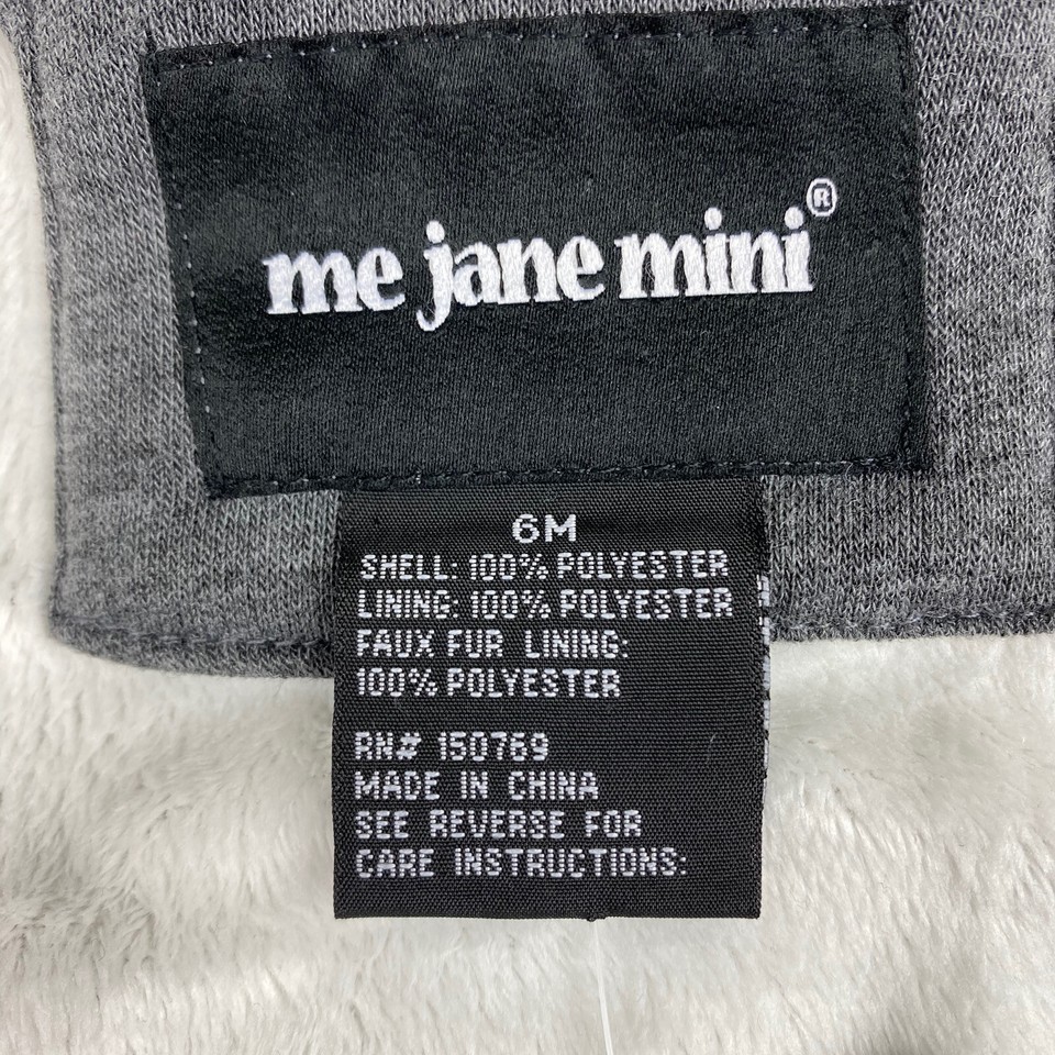 Me Jane Mini Baby Girl 6M Fleece Pea Coat Solid Gray | eBay