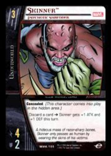 VS System: Skinner, Psychotic Shredder [Played] Marvel Knights TCG CCG ...