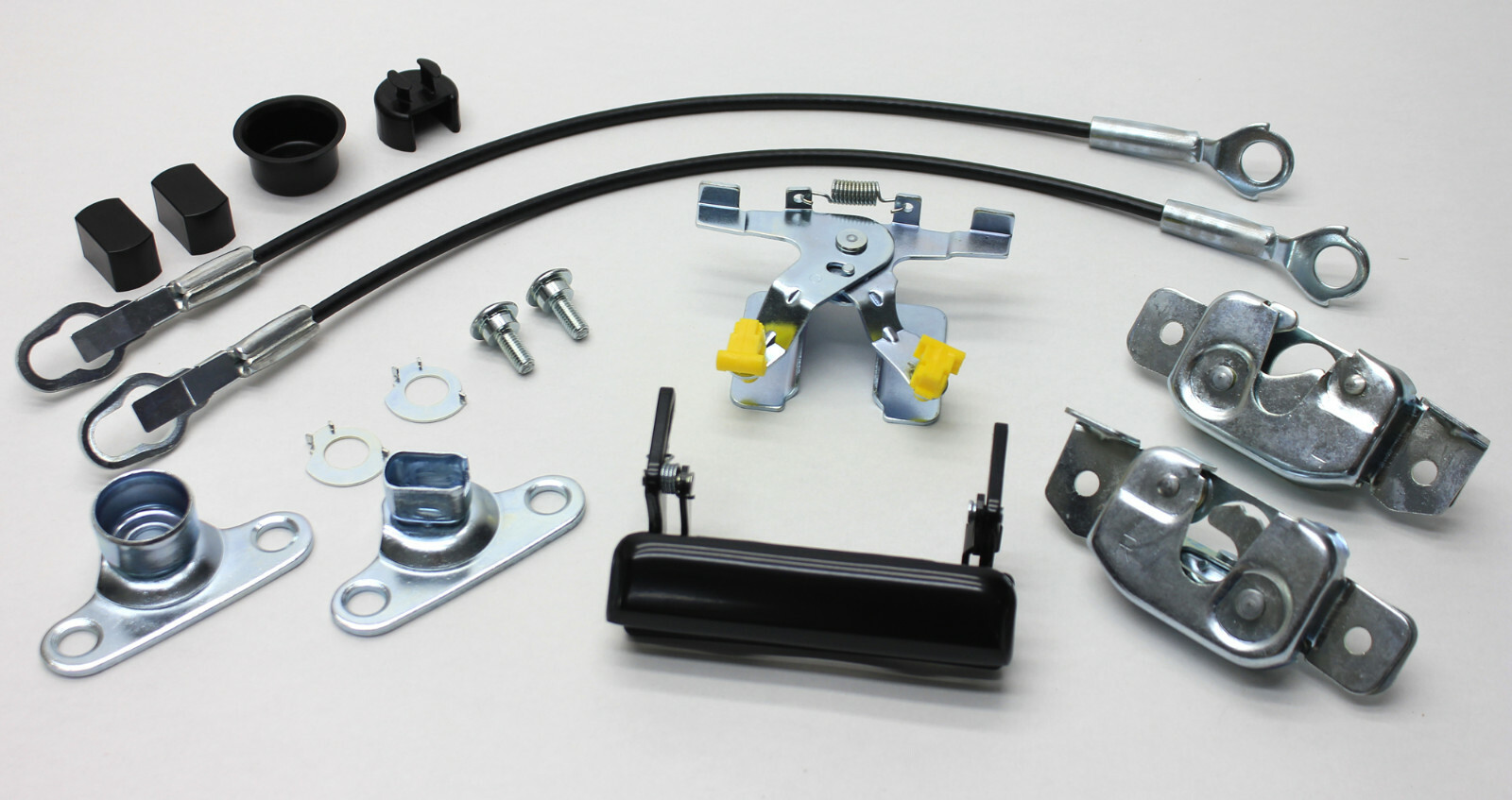 New 16-PC Complete Tailgate Hardware Kit w/Black Handle Hinges Latch ...