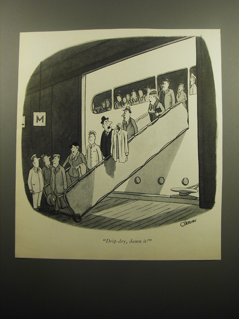 1960 Cartoon by William O'Brian - Drip-dry, damn it! | eBay
