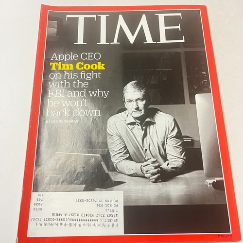 Time Magazine March 28, 2016 Tim Cook Apple Ceo | eBay