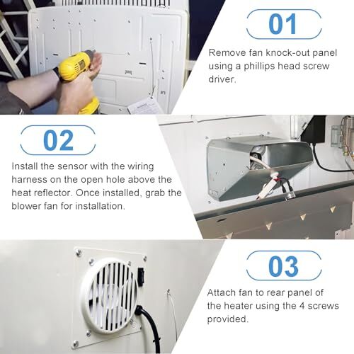 F299201 Blower Fan Kit for Mr. Heater 20000-30000 BTU Vent Free Heaters ...