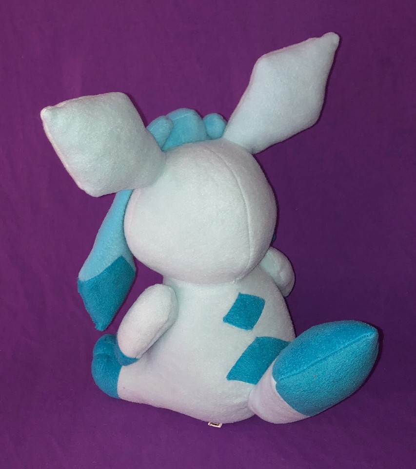 Pokémon Teddy GLACEON sitting chibi 13” plush - HANDMADE - CUTE! | eBay