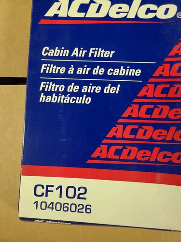 AC Delco CF102 Cabin Air Filter-# 10406026 | eBay
