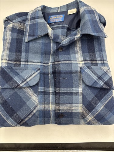 Pendleton Men's Blue Plaid Board Shirt - M - NEW | eBay