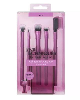 REAL TECHNIQUES Enhanced Eye Set Brush Cup RT-91534 shadow eyeliner ...