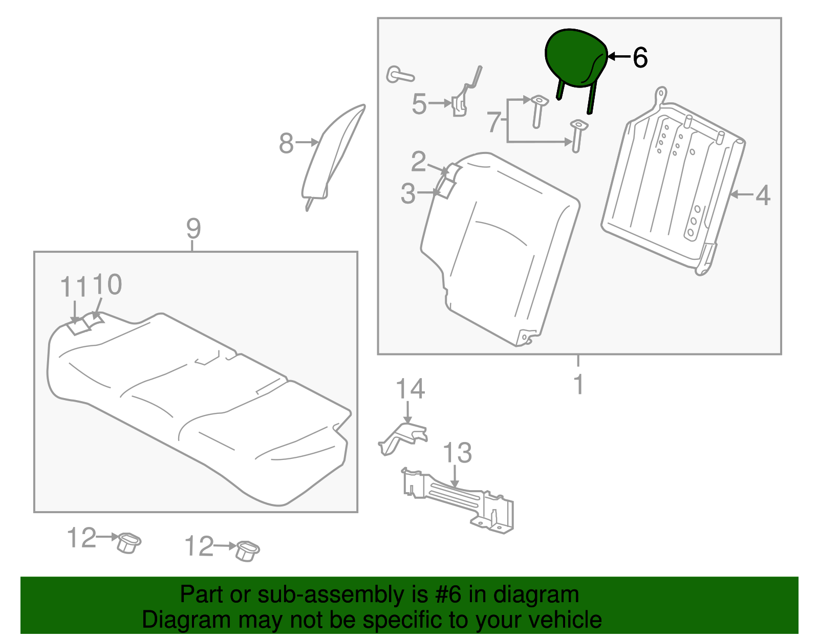 Genuine+Nissan+Headrest+ASSY+Rear+Seat+864309KF1B+%2F+86430-9kf1b+OEM ...