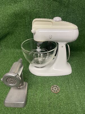 Vintage Kitchenaid Mixer Model 4C USA Works w/ Wisk, Glass Bowl And ...