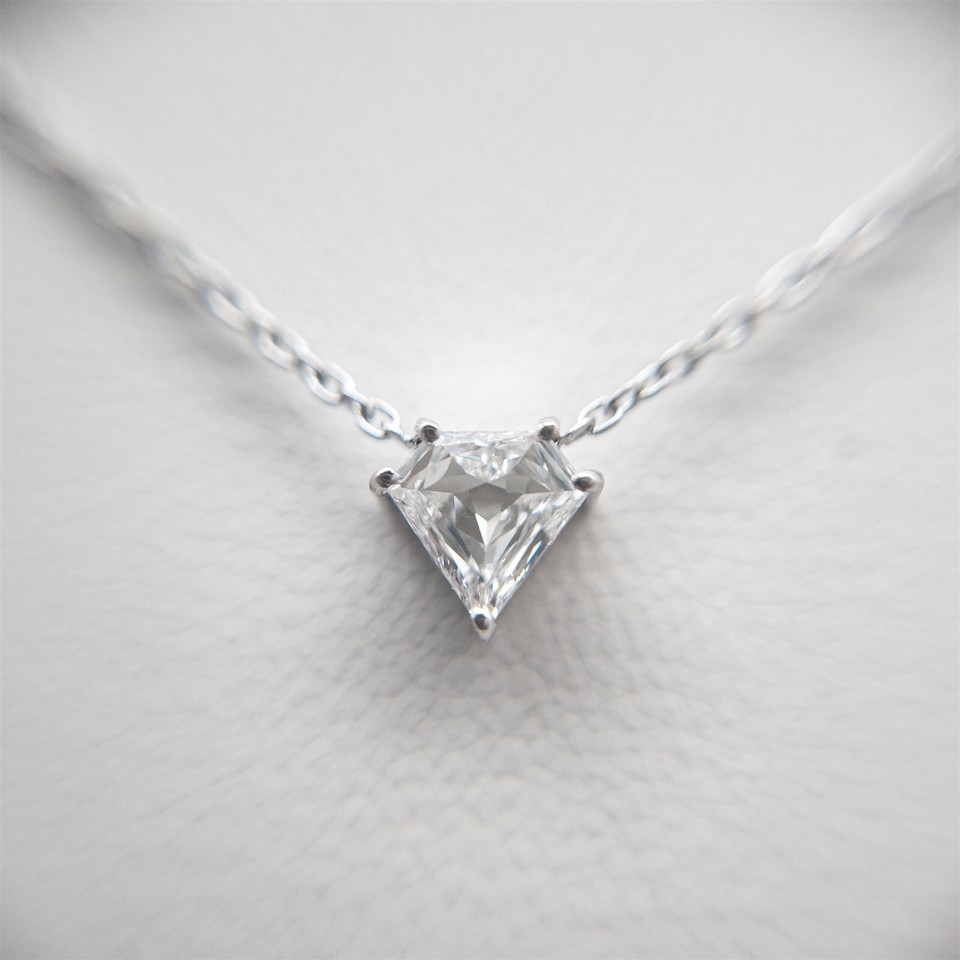 GRAFF Signed $13,500 .75ct PENTAGON FANCY CUT Natural Diamond Platinum ...