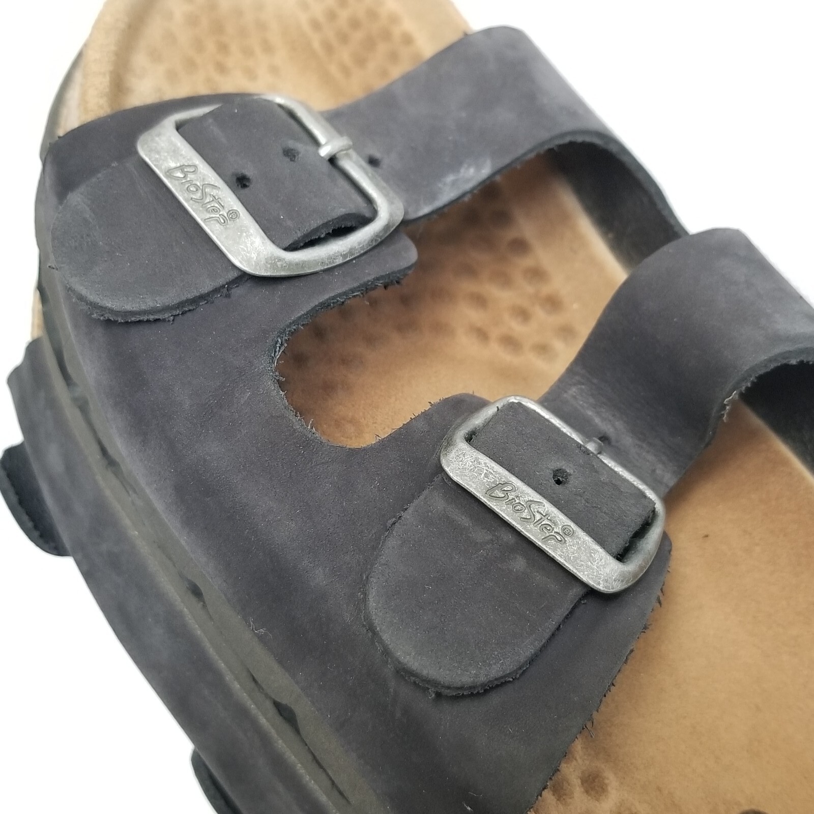 BIOSTEP LEATHER SANDALS 2 STRAP BLUE SLIDES BUCKLES C… - Gem