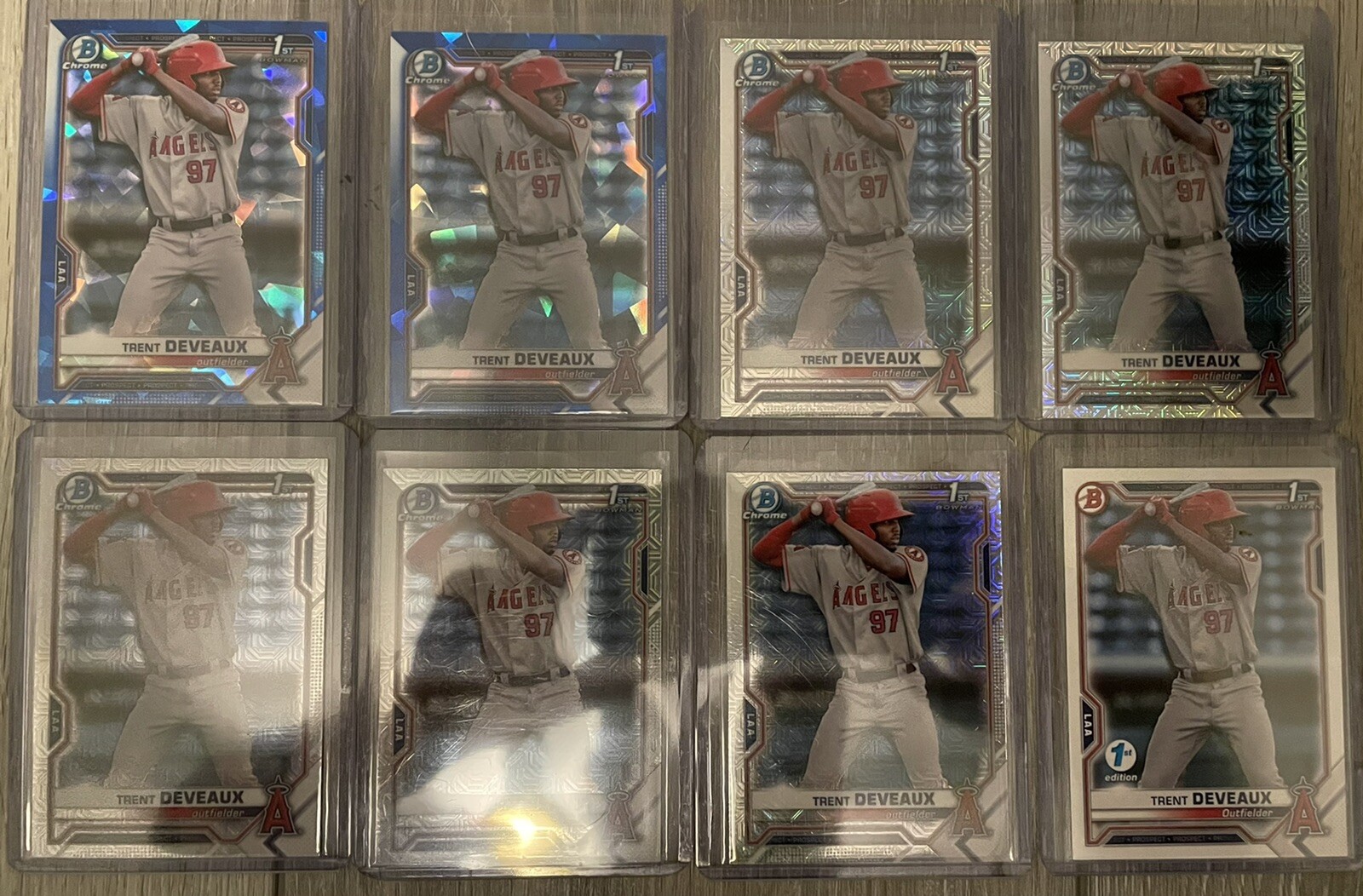 2021 BOWMAN 1ST LOT TRENT DEVEAUX ANGELS FIRST Sapphire(2), Mojo(5) 1st ...