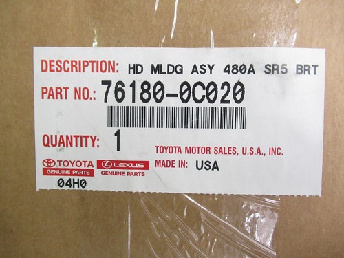 Genuine OEM Toyota 76180-0C020 Chrome Hood Bulge Grille Assy 2014-2021 ...