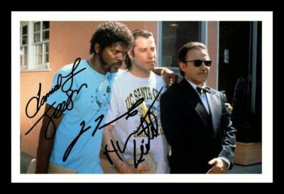 Pulp Fiction - Travolta & Jackson & Keitel Autograph Signed & Framed ...