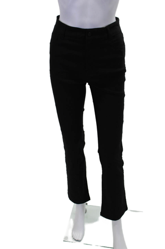 Renuar Womens Straight Leg Mid Rise Skinny Zip Fly Pants Black Size 12 ...