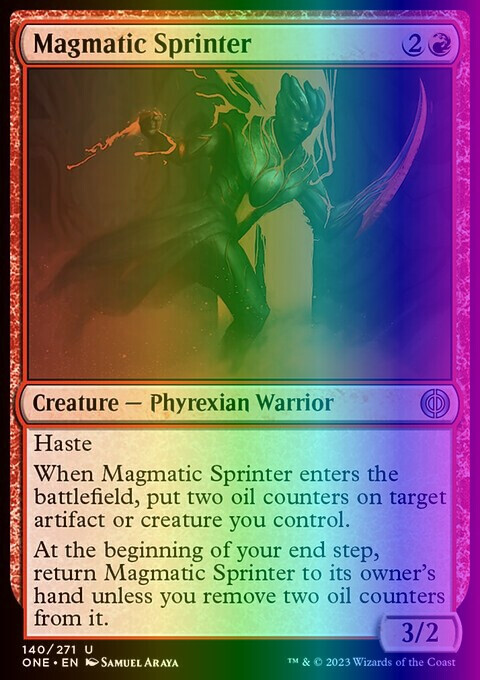 MTG Magmatic Sprinter (140/530) Phyrexia All Will Be One LP FOIL | eBay