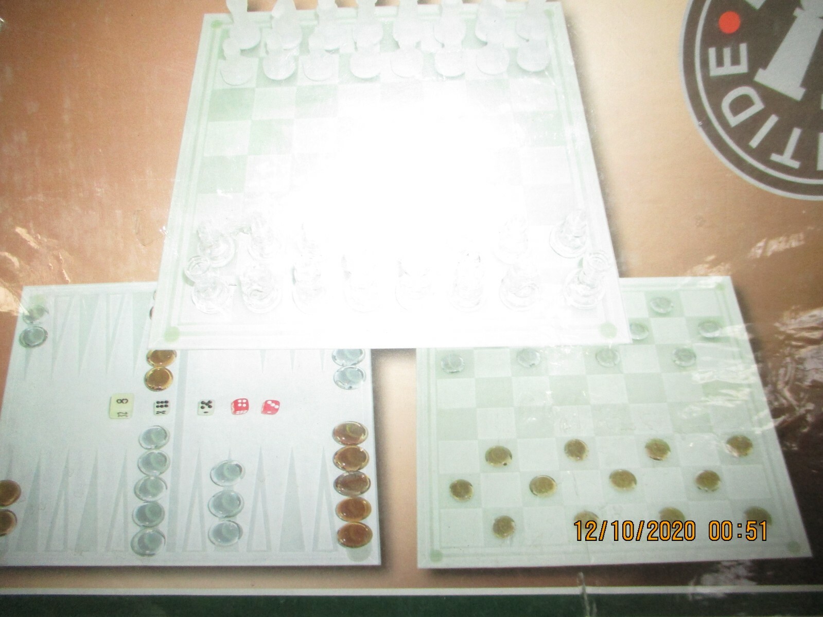 Generation Glass Checkers Pieces Limited Edition Three in One Glass ...