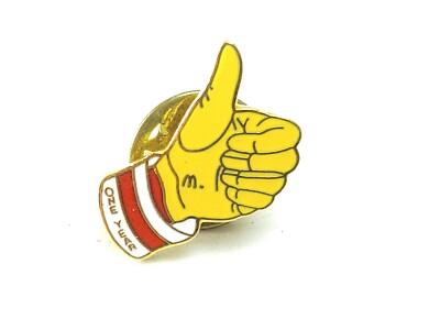 McDonald's One Year Pin Ronald hand glove employee button pinback ...