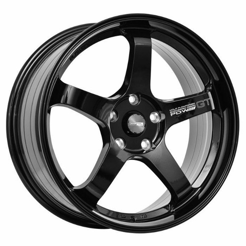 PDW GT 18X8 WHEELS 5/114.3 JET BLACK 18 INCH 40P PERFORMANCE ALLOY RIMS ...