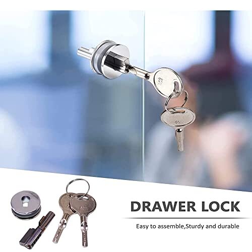 Glass Lock Sliding Glass Door Lock with Key Display case Lock Suitable ...