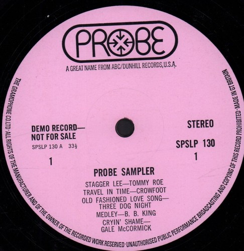 Various Artists Probe Sampler LP vinyl UK Probe promo only compilation ...
