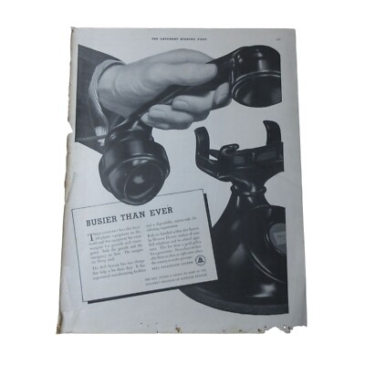 1941 Bell System - Busier Than Ever - Vintage Print Ad | eBay