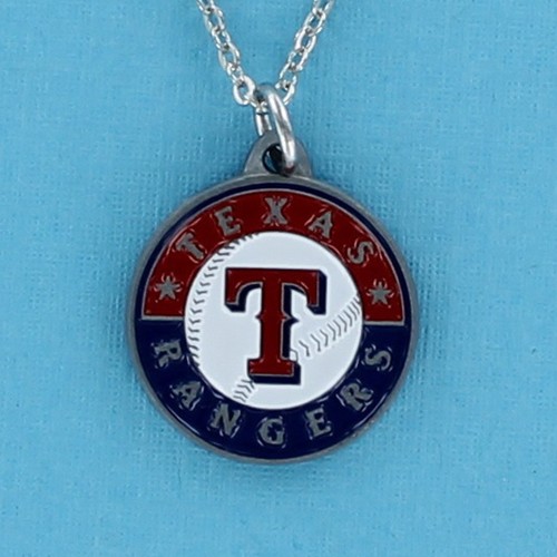 TEXAS RANGERS Necklace - Pewter Charm on Chain Arlington MLB Pro ...