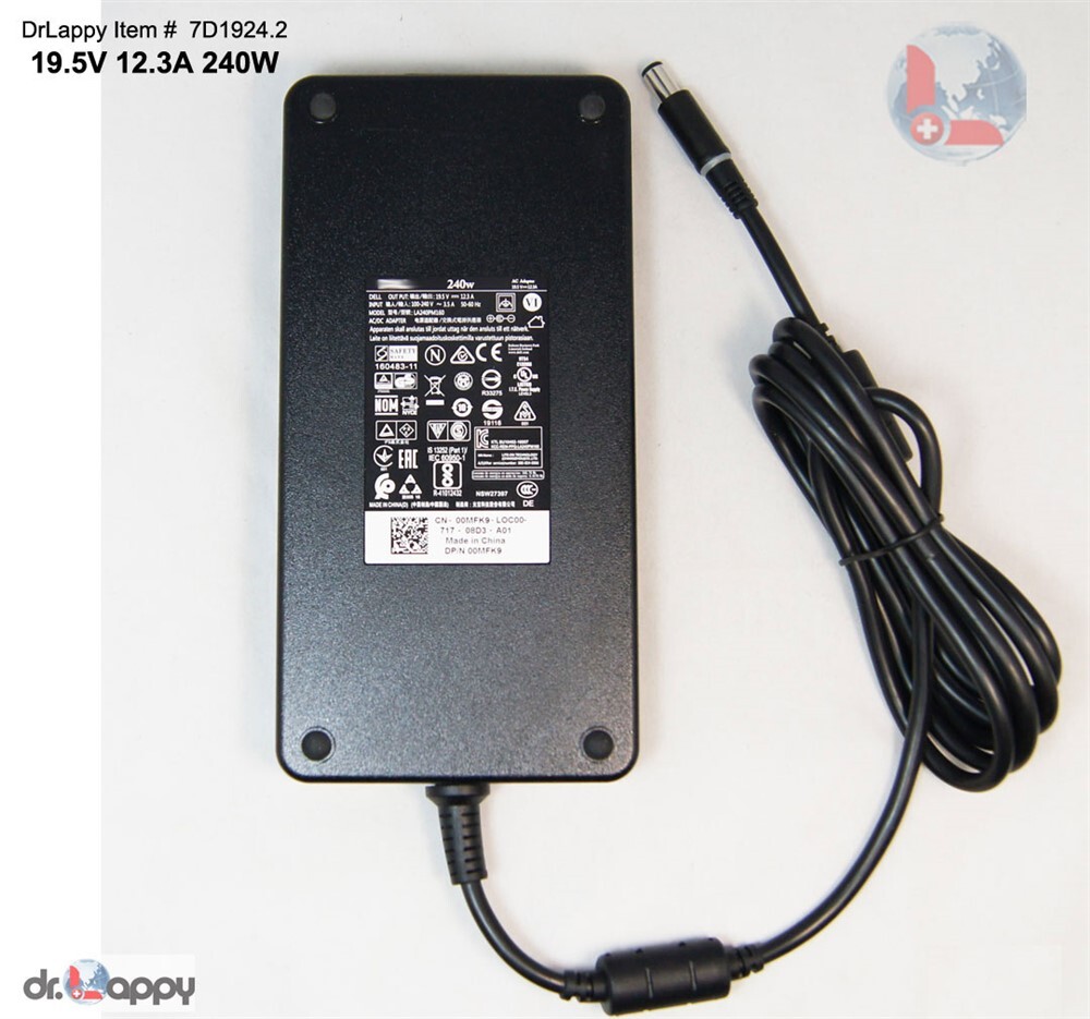 240W Slim AC Power Adapter Charger for Dell G15 Gaming G7 7500 G16 7630 ...