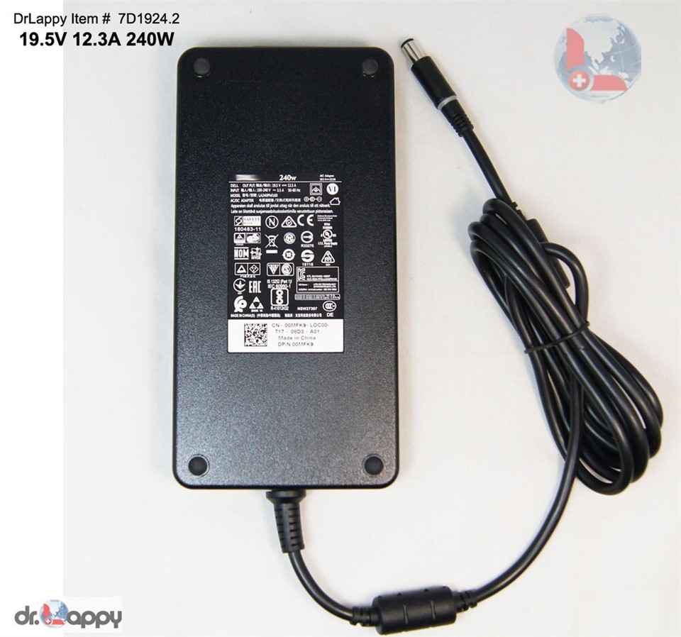 240W Slim AC Power Adapter Charger for Dell G15 Gaming G7 7500 G16 7630 ...
