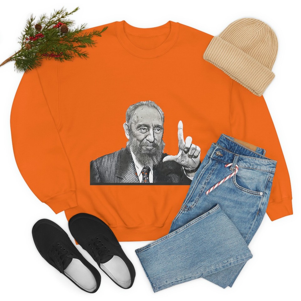 Fidel Castro Black & White Graphic Print Unisex Heavy Blend Crewneck ...