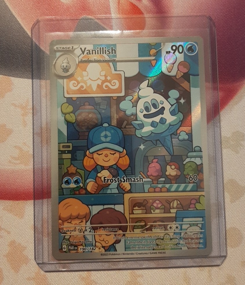 Paradox Fury Pokemon Pokemon Vanillish 190/182 Illustration Rare ...