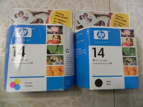 HP 14 Black & HP 14 Tri-Color Print Cartridge New Sealed Expired 2005 ...