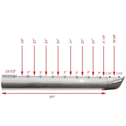 Center Pontoon Boat Log Tube Float | 21' 5" x 25 Inch Diameter | eBay