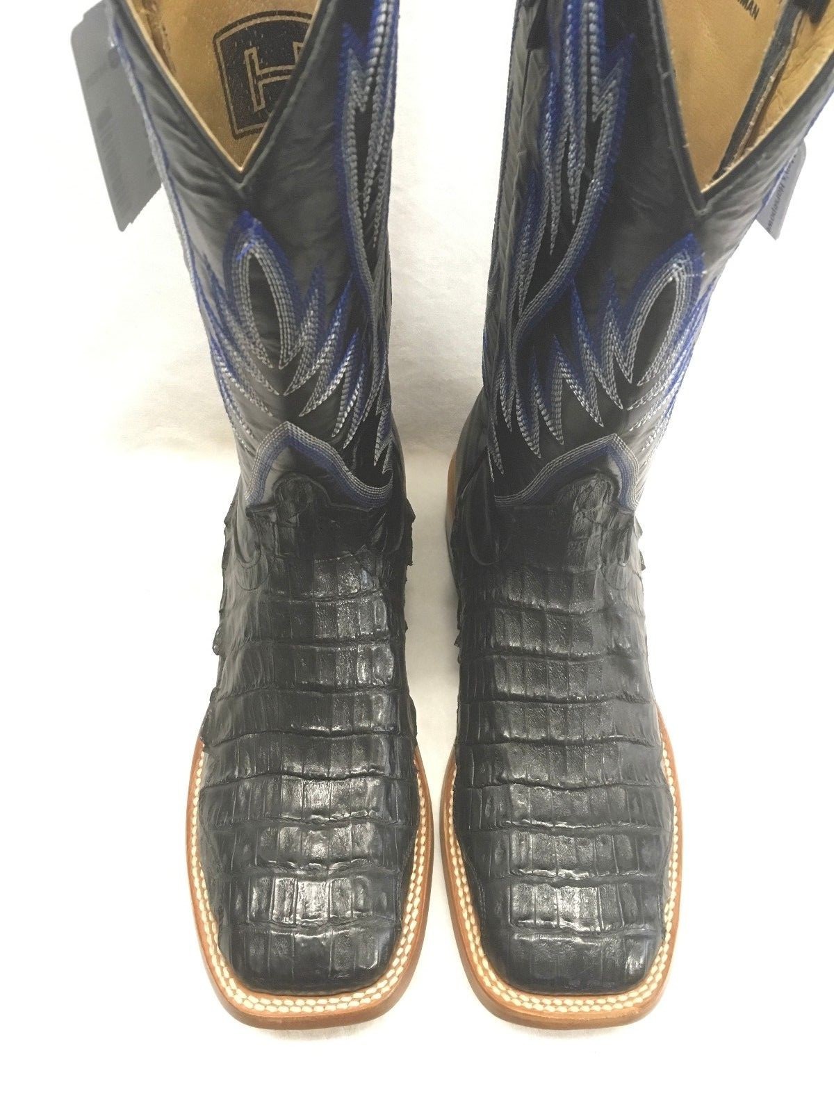 Men's Horsepower by AB Boots, Black Square Toe Caiman, Style HP1770 | eBay