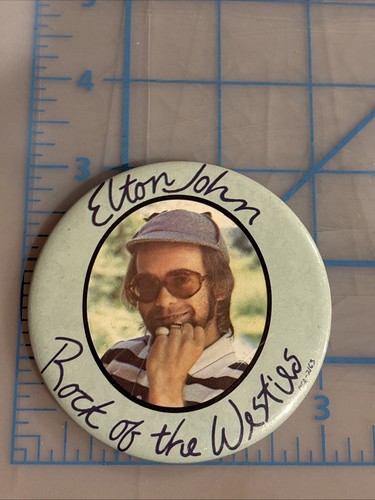 1975 Elton John ~Rock Of The Westies ~ Pin Back Button Badge Vtg ...