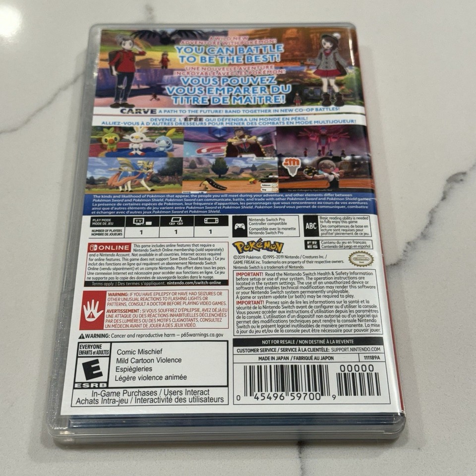 Pokémon Sword (Nintendo Switch, 2019) Complete CIB TESTED | eBay UK