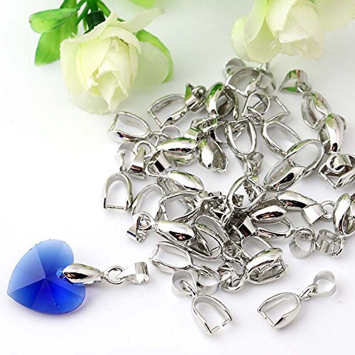 50 Pcs Copper Pinch Clip Clasp Bails Dangle Metal DIY Jewelry 6 x 17mm ...