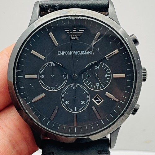 Emporio Armani AR2461 Chronograph Leather Watch | eBay